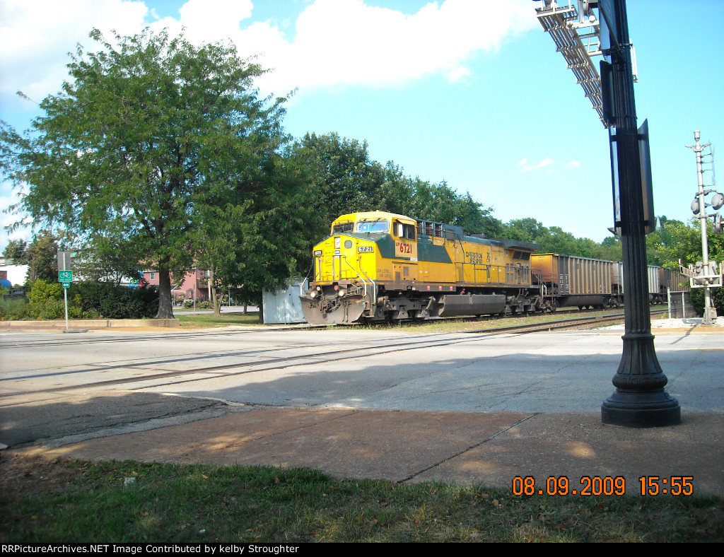 UP 6721 westbound empty coal